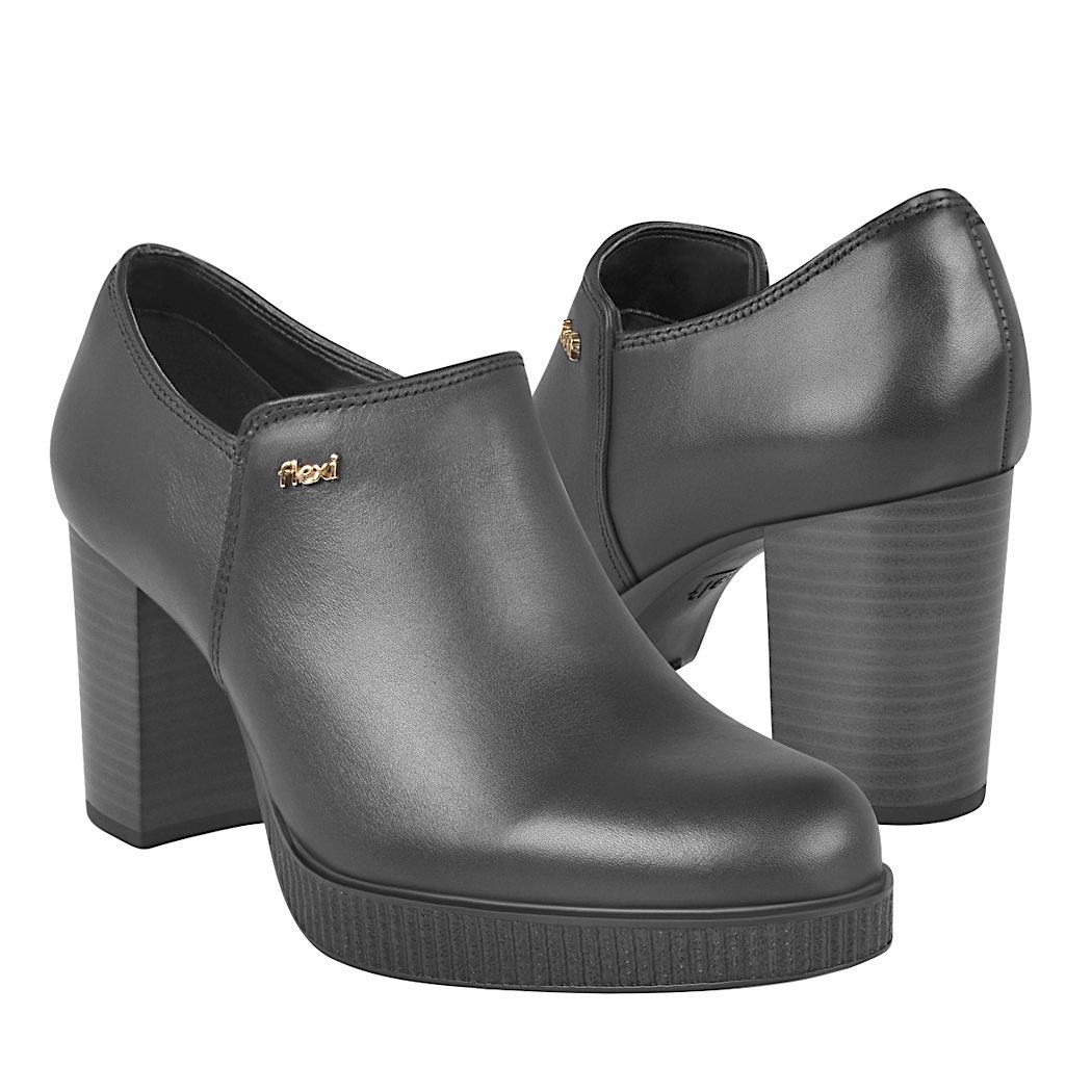 pappomania.com : Botines casuales para dama flexi c190356-1 piel negro