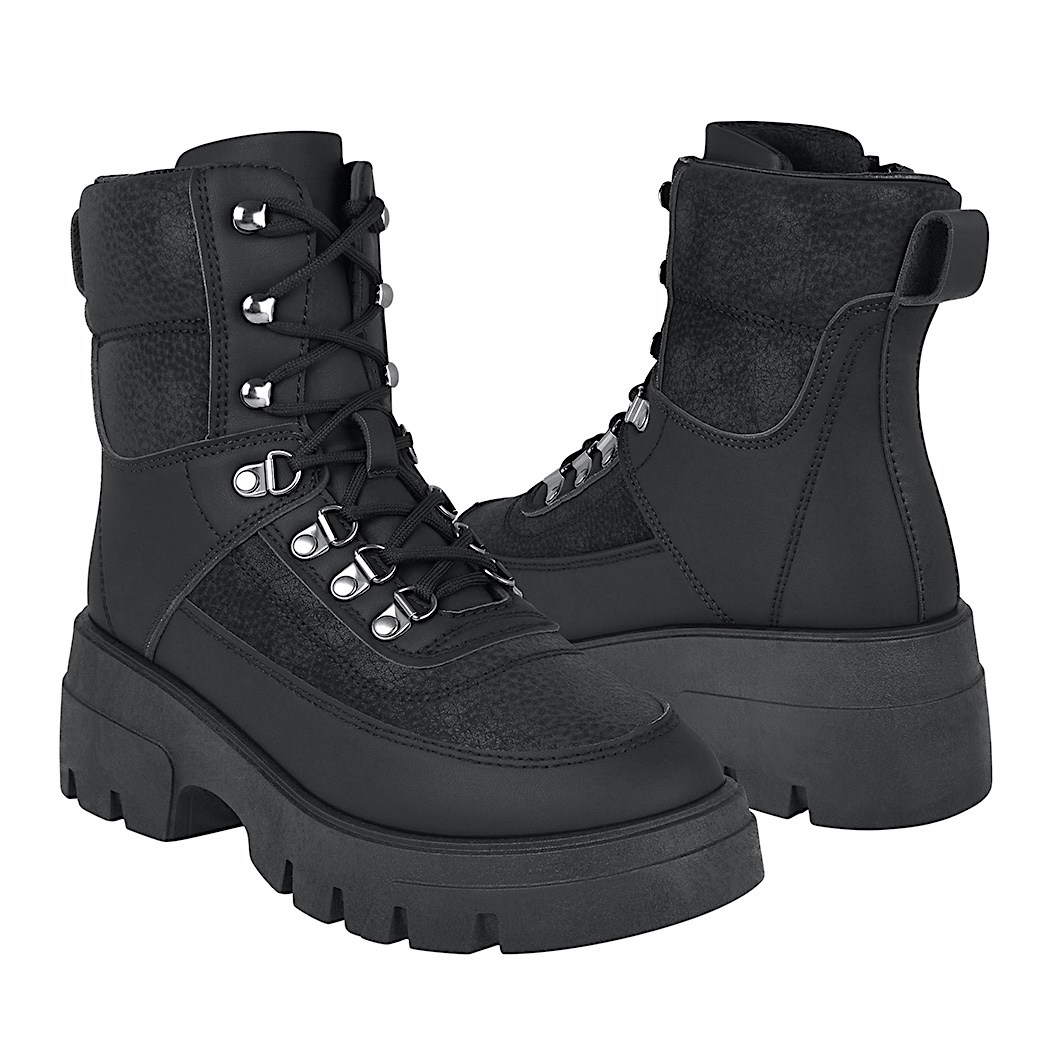 pappomania.com : Botines invierno dama black republic via252 simipiel negro