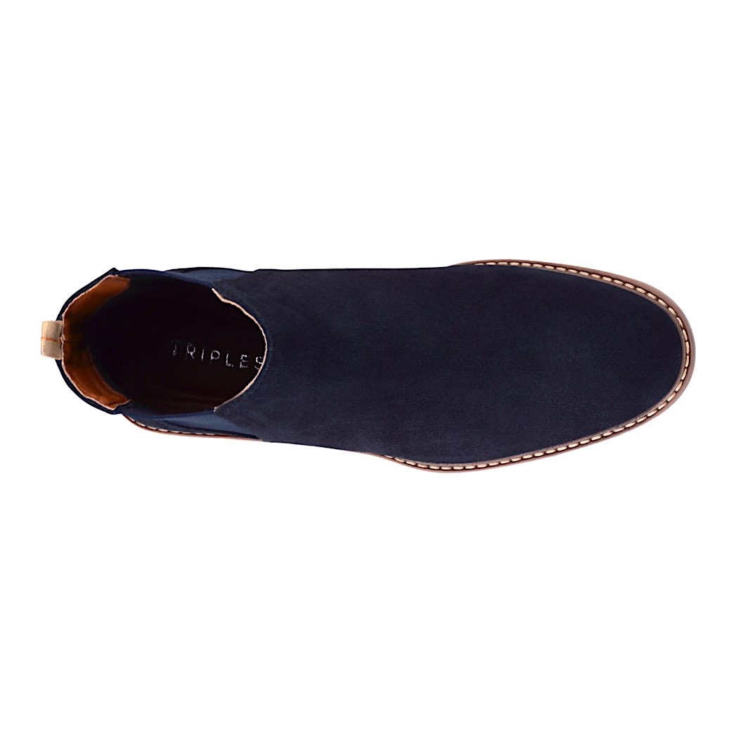 pappomania.com : Botines caballero triples 35800 gamuza azul