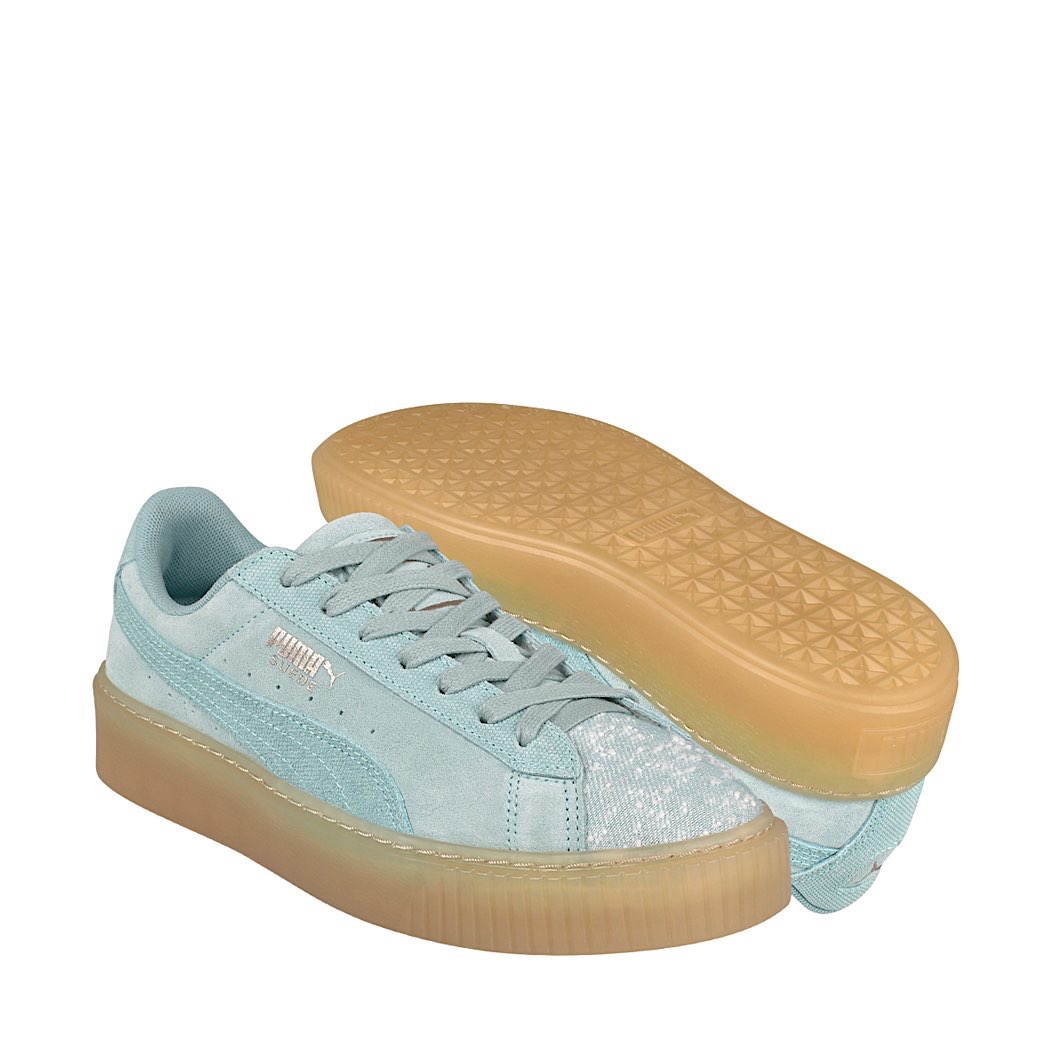 pappomania.com : Tenis dama puma suede platform pebble 36546403 suede azul